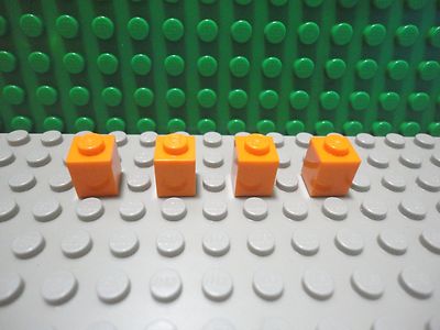 Lego 4 Orange 1x1 brick block NEW | eBay