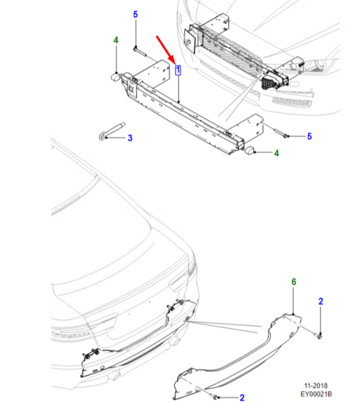 JAGUAR XE X760 Front Bumper Beam Bar T2H45147 NEW GENUINE | eBay Australia