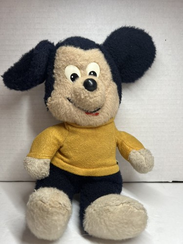 MICKEY MOUSE 10" Vintage Knickerbocker Plush Stuffed Animal 1976 WALT ...