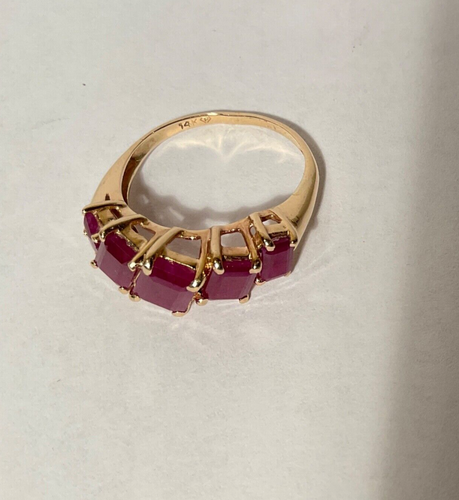 Vintage Genuine Natural Ruby 14 Karat Yellow Gold Ring 3.32 grams Size ...