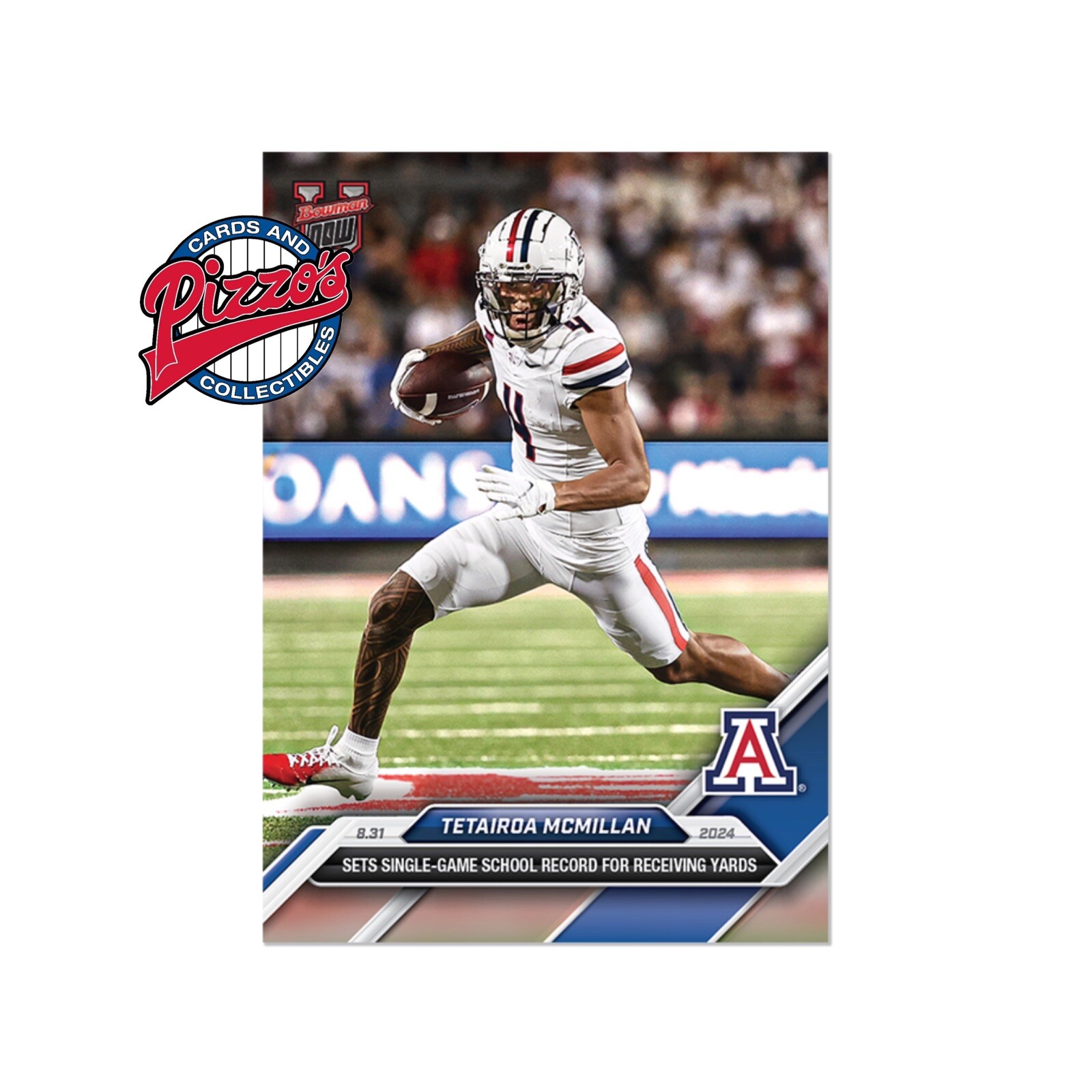 Tetairoa McMillan Univ Arizona Record 2024 Bowman U Now Football Card 4 ...