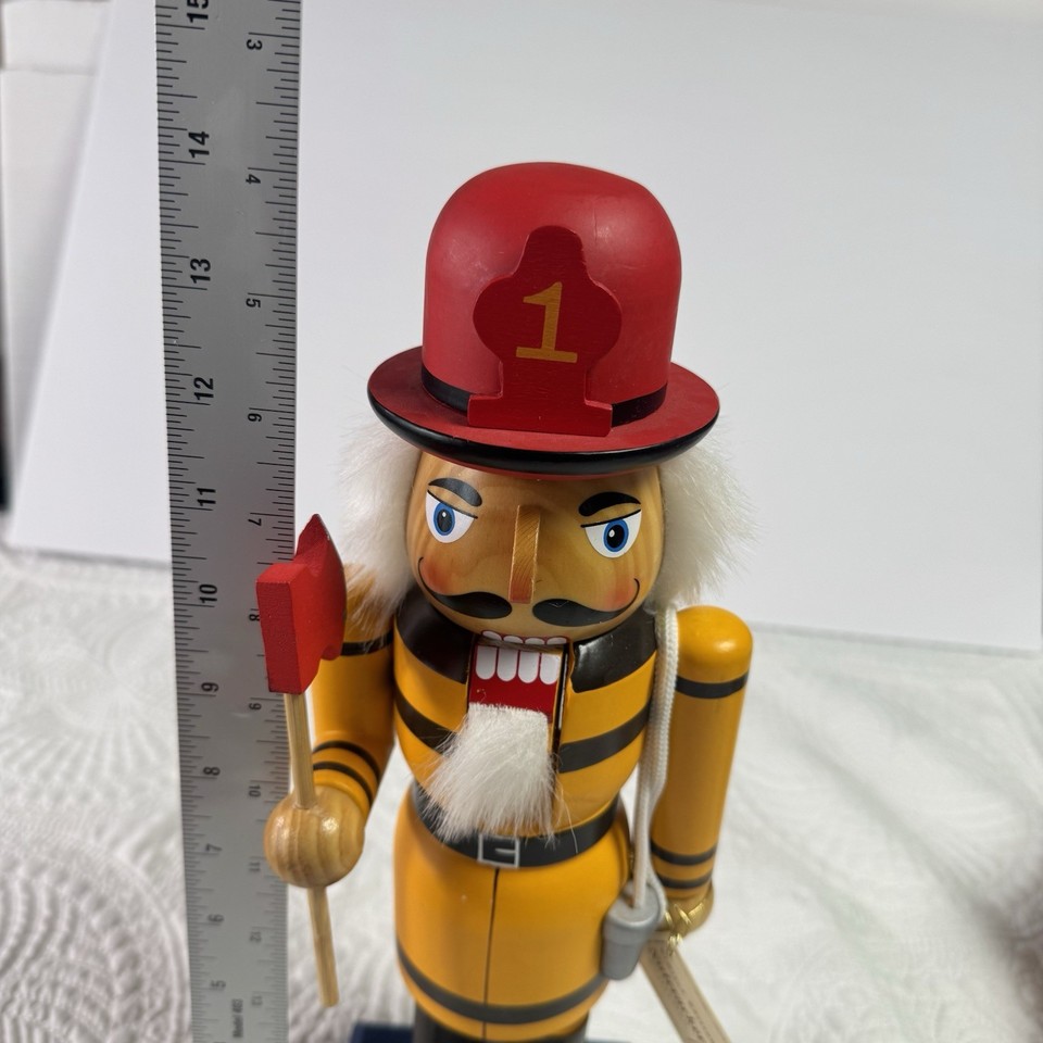 Limited Edition Yellow Wooden Nutcracker Figurine Yellow And Black ...