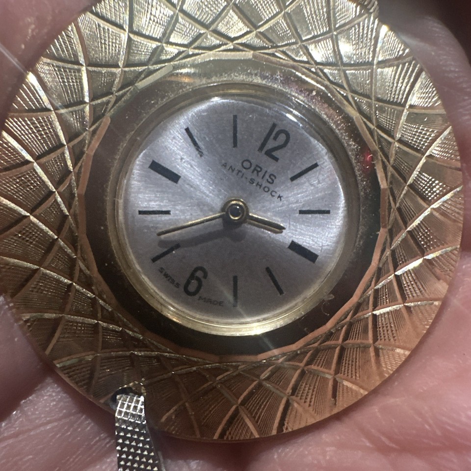 Vintage ORIS Gold Pendant/Pocket Watch Mechanical Wind Swiss Made Need ...