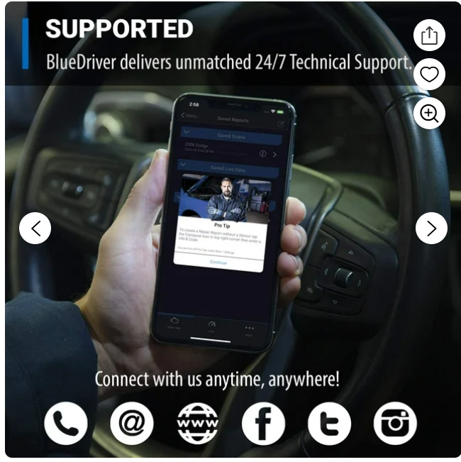 BlueDriver Pro OBD2 Bluetooth Car Diagnostic Scan Tool and Code Reader ...