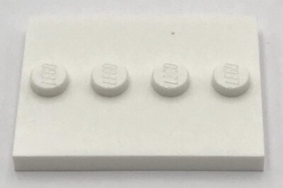 Lego New White Tiles Flat Smooth Modified 3 x 4 w/ 4 Studs in Center ...