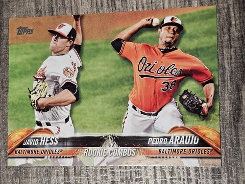 2018 Topps Update David Hess Pedro Araujo RC Rookie #US29 Baltimore ...