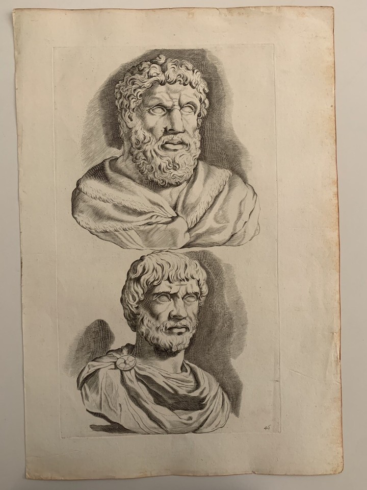 Old Portrait Engraving Rome Toga Man GALLERIA GIUSTINIANA DEL MARCHESE ...