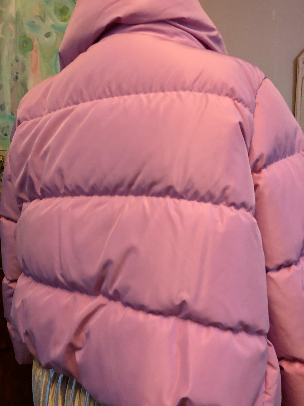 Worn Once Bacon Italy Pink Puffer Coat Jacket Small 6… - Gem