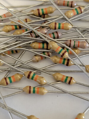 15K Ohm Resistors, 1/4 W, 5% (Pack of 25) Bands are Brown-Green-Orange ...