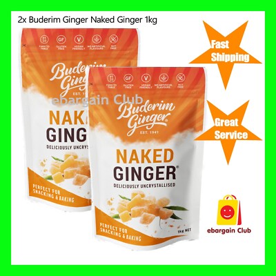 *New Arrival* 2 x Buderim Ginger Naked Ginger Uncrystallised 1kg ...