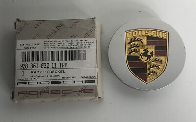 Genuine Porsche Wheel Center Cap Arctic Silver 928 361 032 11 TPP NOS ...