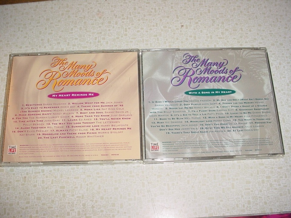 6 CD TIME LIFE MUSIC THE MANY MOODS OF ROMANCE A TIME LIFE COLLECTION ...