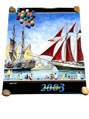 NORFOLK, VA 2003 VINTAGE HARBORFEST POSTER 24" X 30" #50/100 | eBay