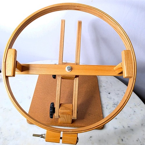 Hinterberg Design Wood Embroidery Hoop Stand Adjustble Rotating Craft ...