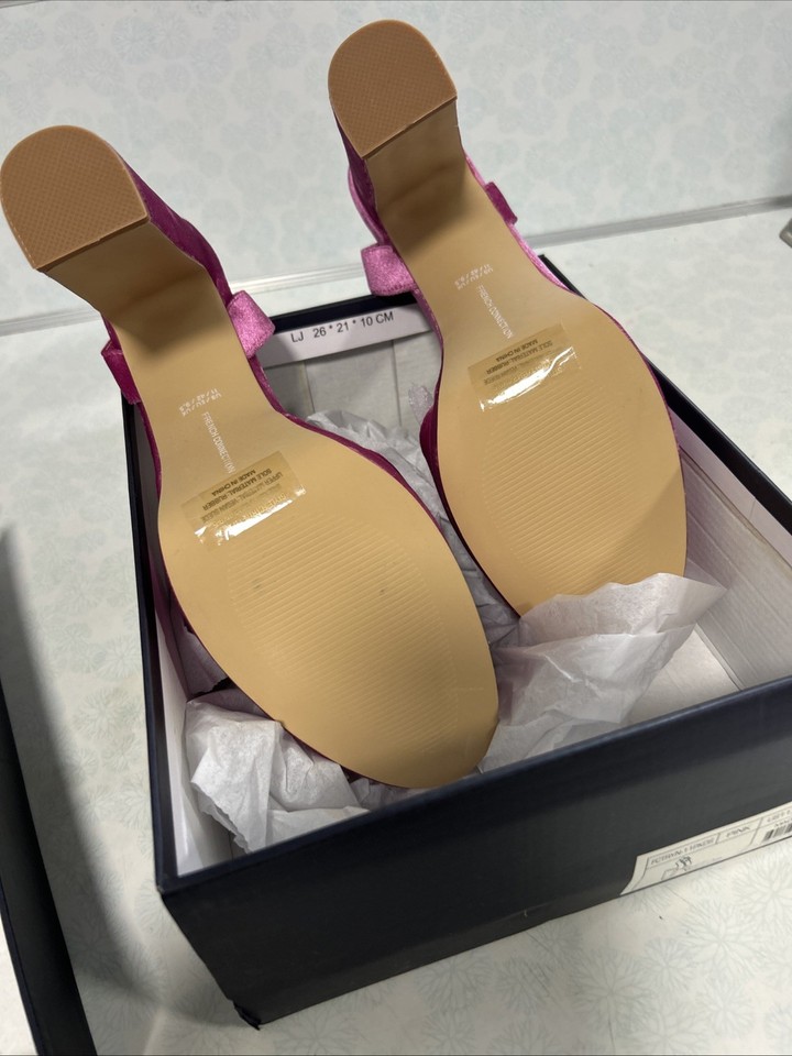 French Connection Taryn - Size 10 Pink Velvet platform block heels | eBay