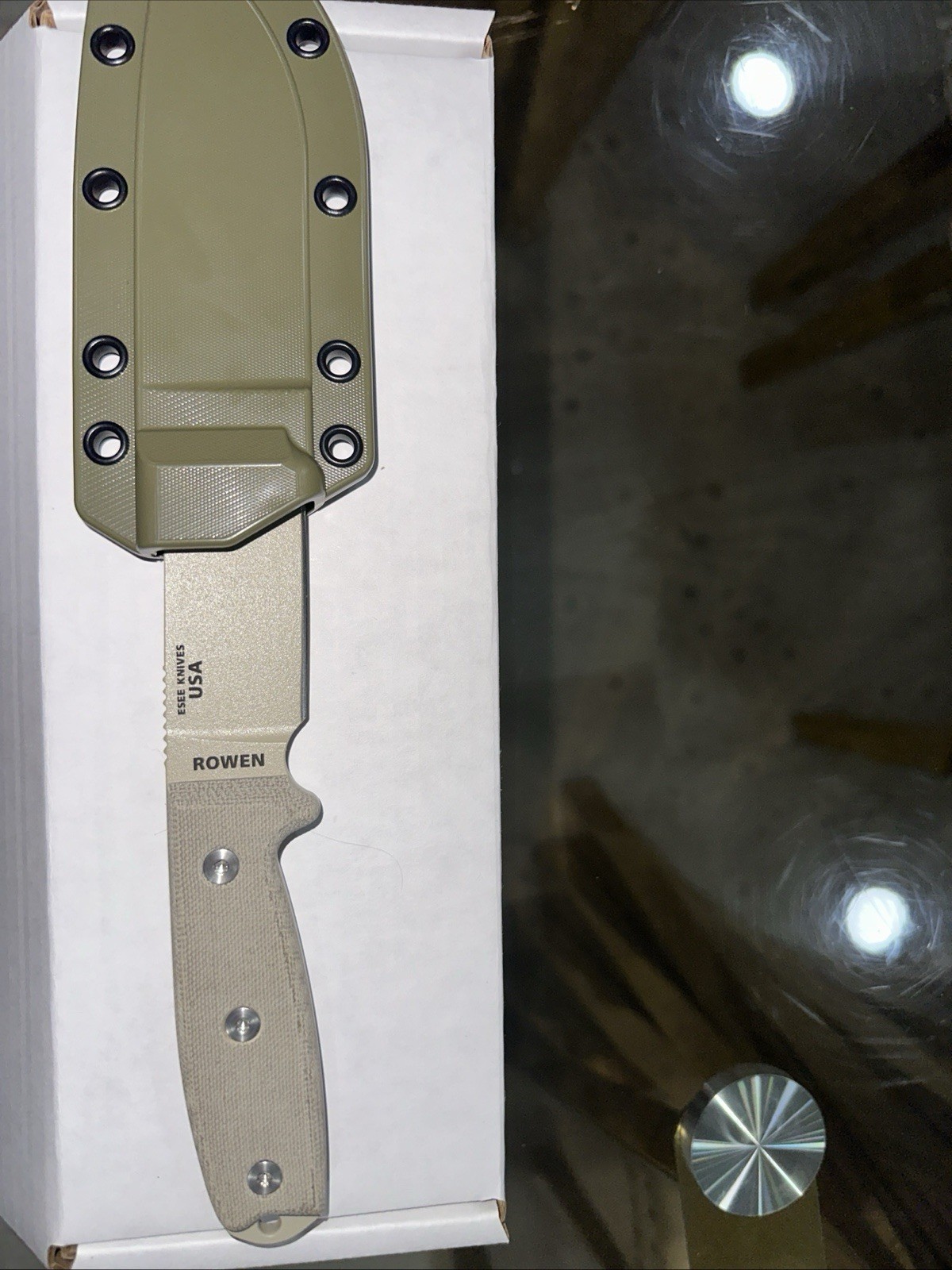 ESEE 4- Fixed Blade Knife w/Handles, Molded Sheath, Rowen SEE ...
