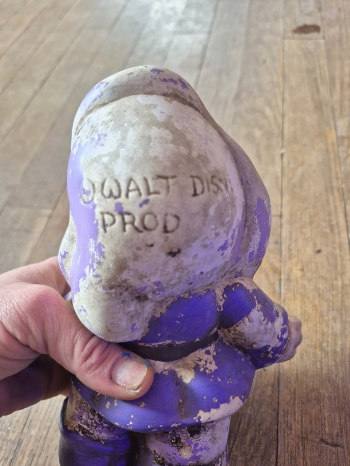 Vintage Walt Disney Seven Dwarfs Garden Statues -Snow White- Porclin | eBay