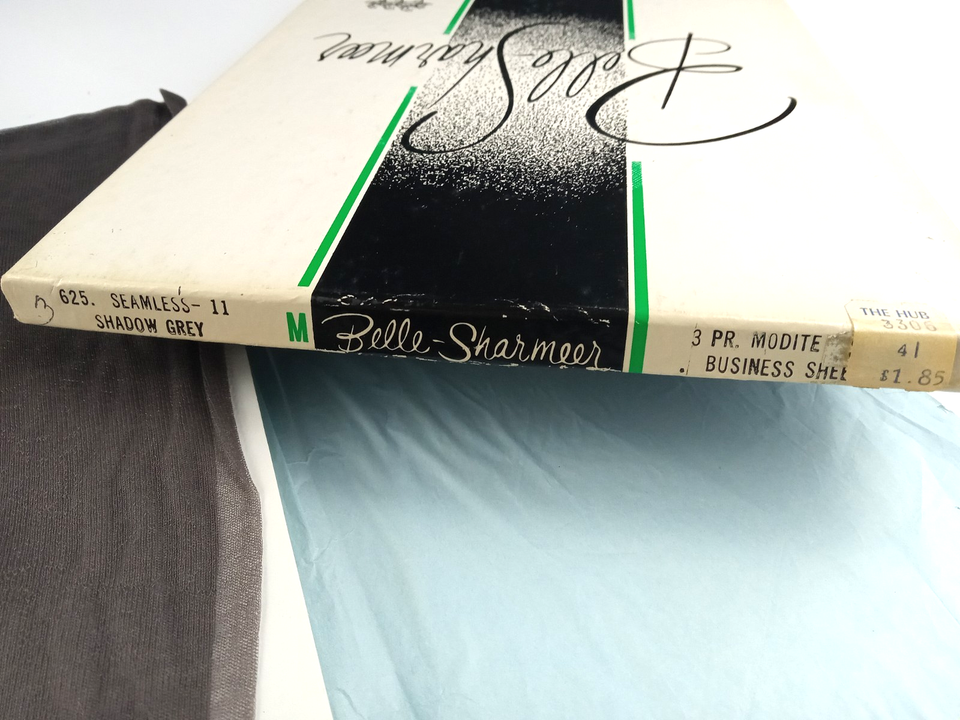 SZ 11 VTG FLAT KNIT NYLON GARTER STOCKINGS 3 PRS SEXY LEG LINGERIE | eBay