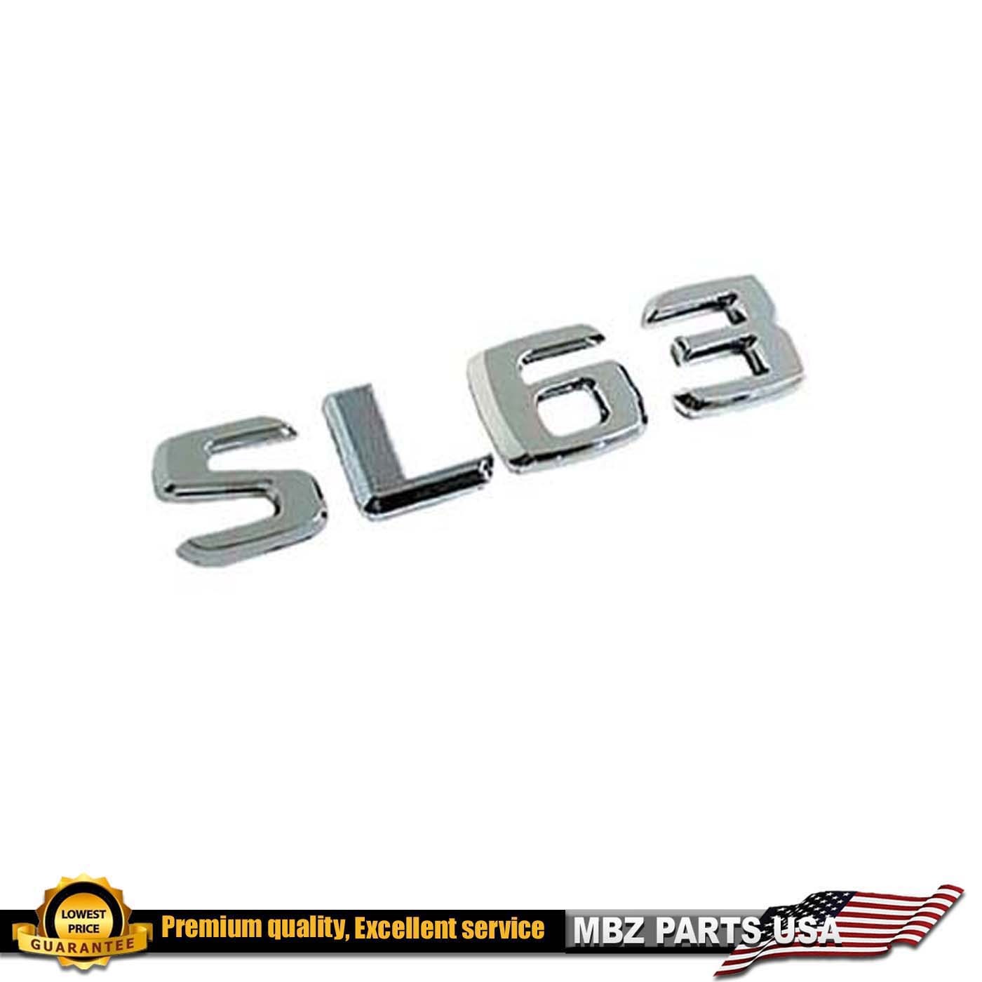 SL63 Chrome Emblem Logo Decal Trunk Lid R230 Mercedes Benz New Rear ...