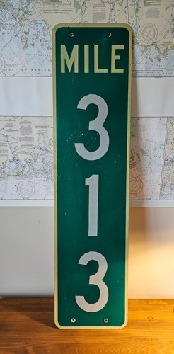 313 Authentic Retired MILE 313 Road Highway Sign DETROIT AREA CODE! | eBay