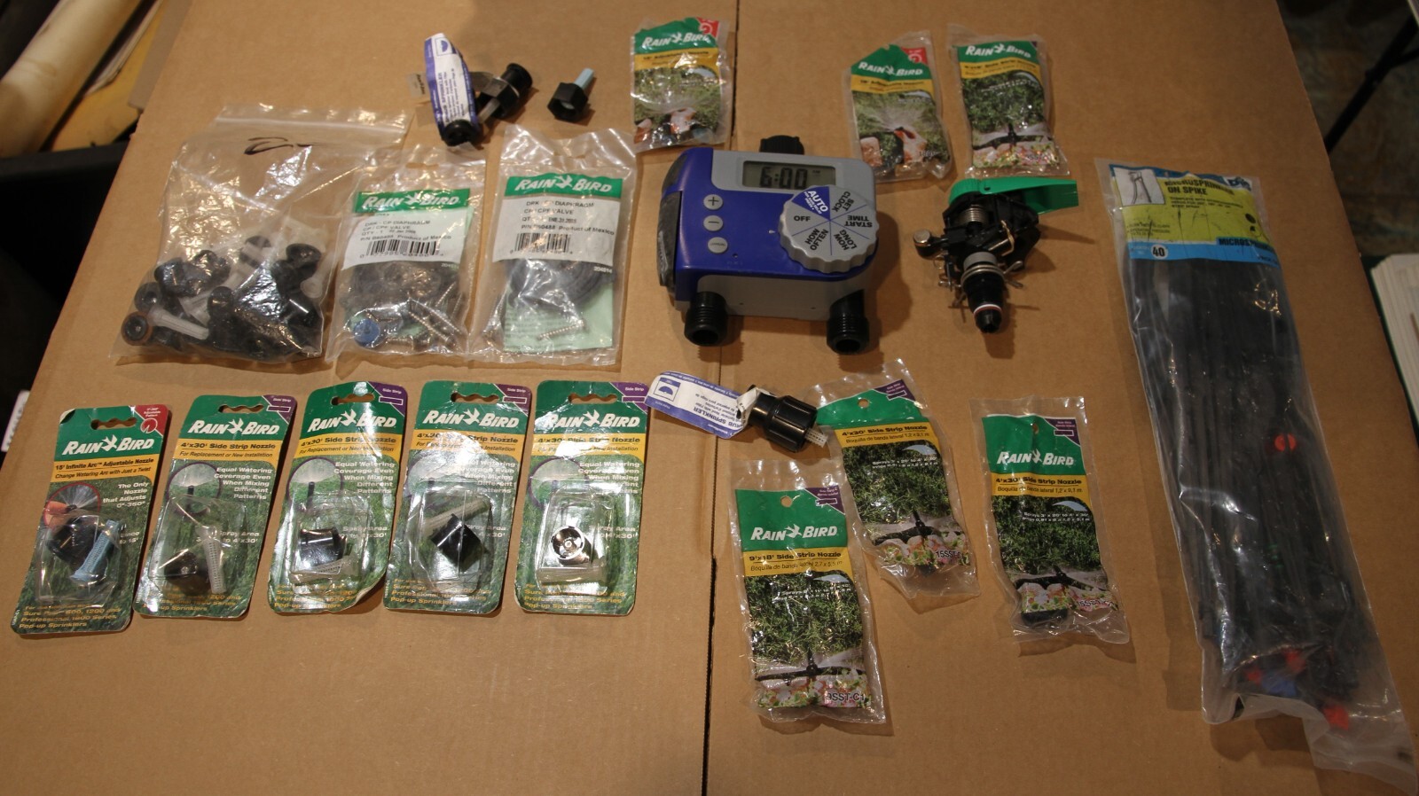 LOT of Rain Bird , Orbit & Dig Sprinkler System heads, valves ...