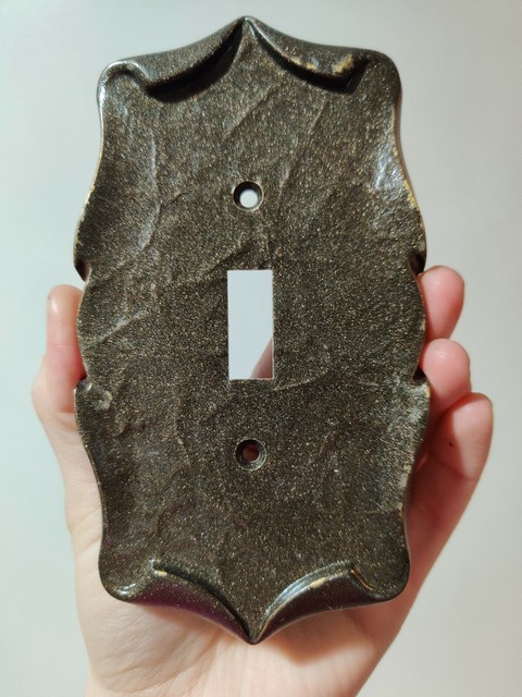 Vintage Amerock Single Light Switch Plate 9081-1 Brass Tone Metal for ...