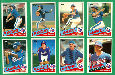 1985 TOPPS TRADED TEXAS RANGERS TEAM SET ODDIEBE McDOWELL RC VALENTINE ...