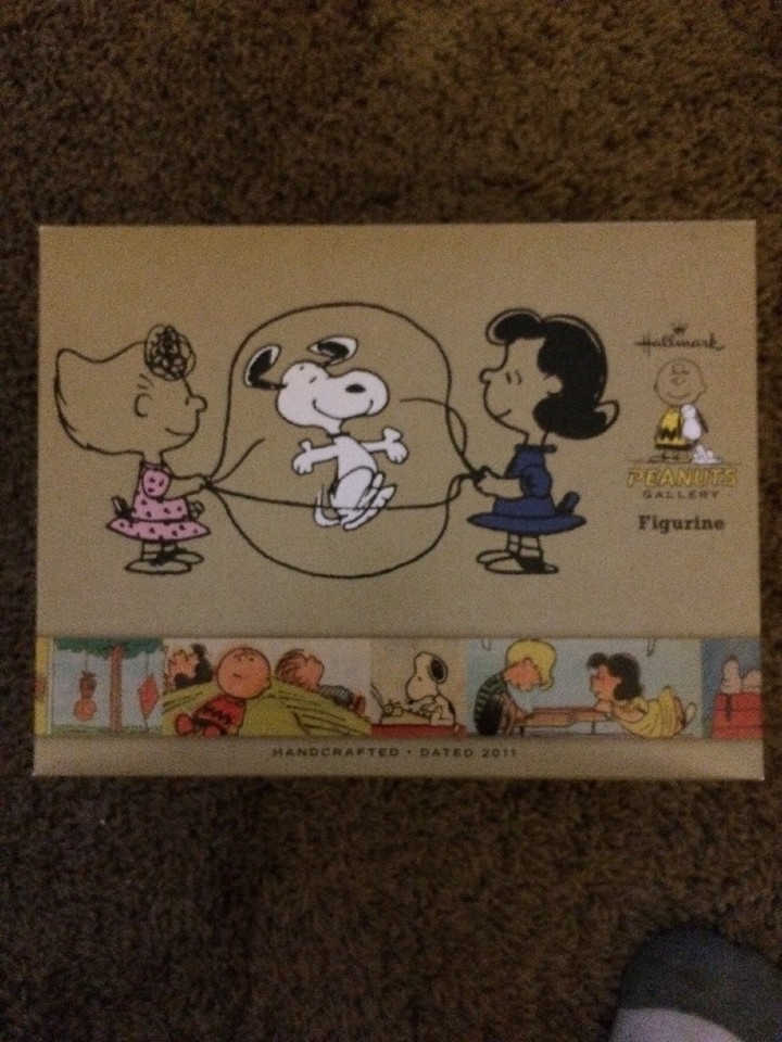 NEW Snoopy Lucy Sally Peanuts Jump Rope Figurine Hallmark Skip To The ...