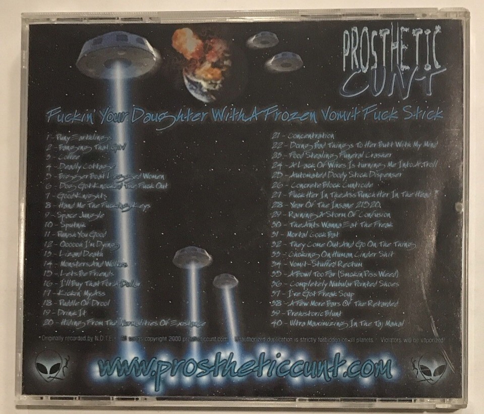 Prosthetic C*nt – Fuckin' Your Daughter With A Frozen Vomit Fuck Stick ...