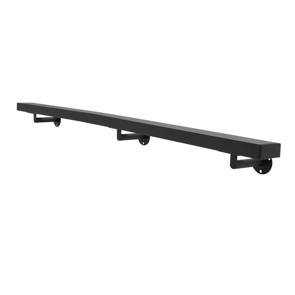 5FT Modern Rectangle Stair Railing Kit Stainless Steel Stair Handrail ...