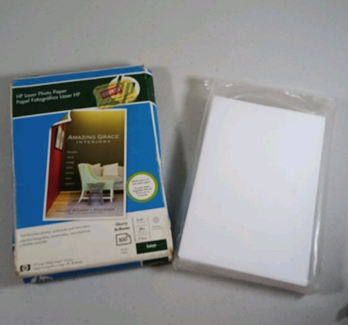 100 SHEETS HP LASER PHOTO PAPER 220G GLOSSY NOS | eBay
