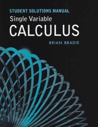 Single Variable Calculus Student Solutions Manual Jonathan D. Rog 9780716798668| eBay