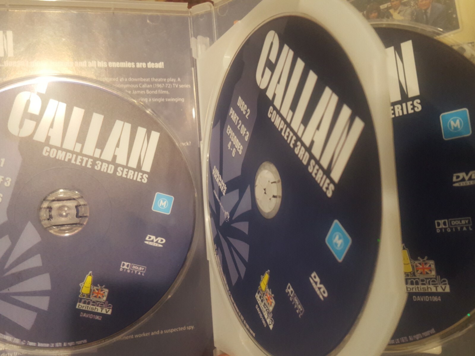 CALLAN COMPLETE THIRD SERIES DVD 3-DISC RARE EDWARD WOODWARD CULT 1970S ...