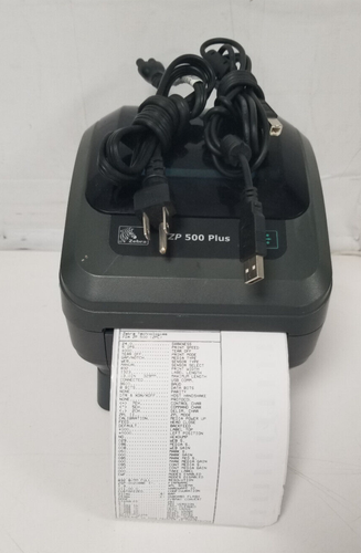 Zebra ZP500 plus THERMAL LABEL PRINTER W/POWER CORD (ZP500-0103-0017) # ...