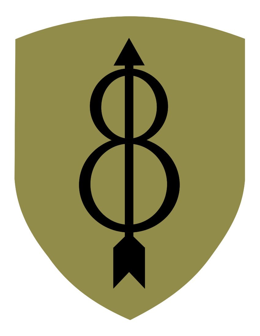 8th Infantry Division Vinyl Window Decal/ Stickers Olive/Black US ARMY ...