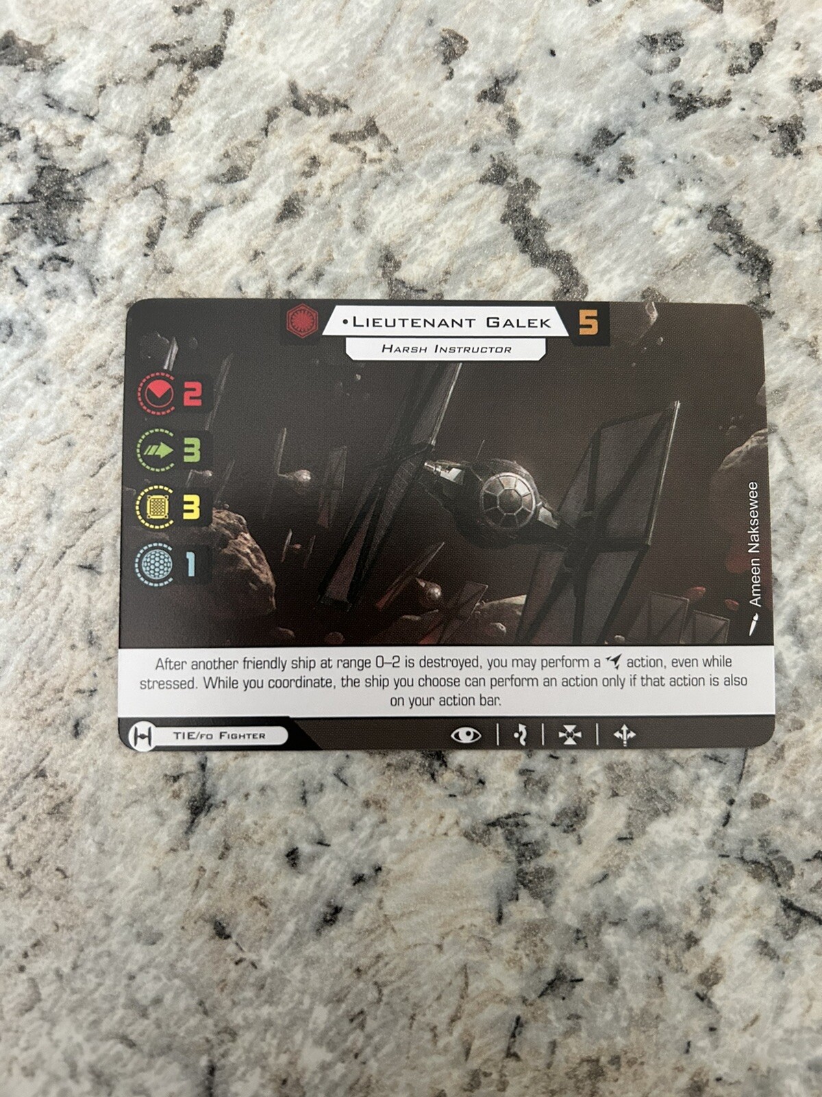 Top 4 Promo Alt Art Card Lieutenant Galek X-Wing 2023 Store Championship | eBay