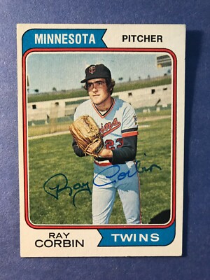 SIGNED RAY CORBIN AUTOGRAPHED 1974 TOPPS BASEBALL CARD - TWINS | eBay