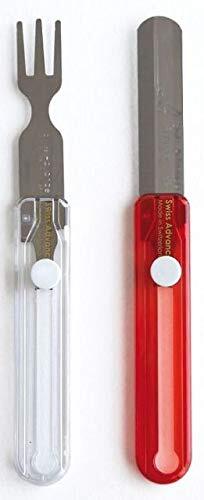 Swiss Advance Hippus Re-usable Travel Cutlery Knife & Fork Set Red ...
