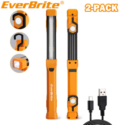 EverBrite 2-PACK 1000LM LED Work Light Rechargeable Work Light 4 ...