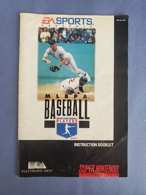 MLBPA Baseball Manual (Super Nintendo SNES) | eBay
