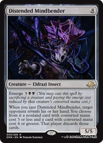DISTENDED MINDBENDER Eldritch Moon MTG Creature — Eldrazi Insect Rare ...