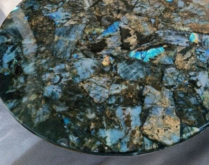 30" Luxury Labradorite Gemstone Coffee Table Handmade Kitchen Furniture ...