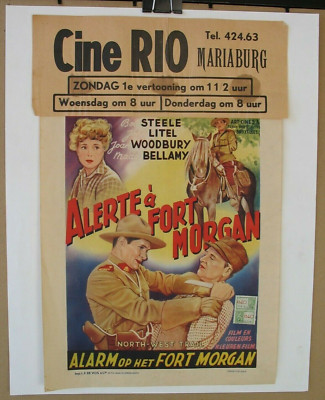NORTHWEST TRAIL (1945) Original Belgian Poster On Map, Bob Steele ...