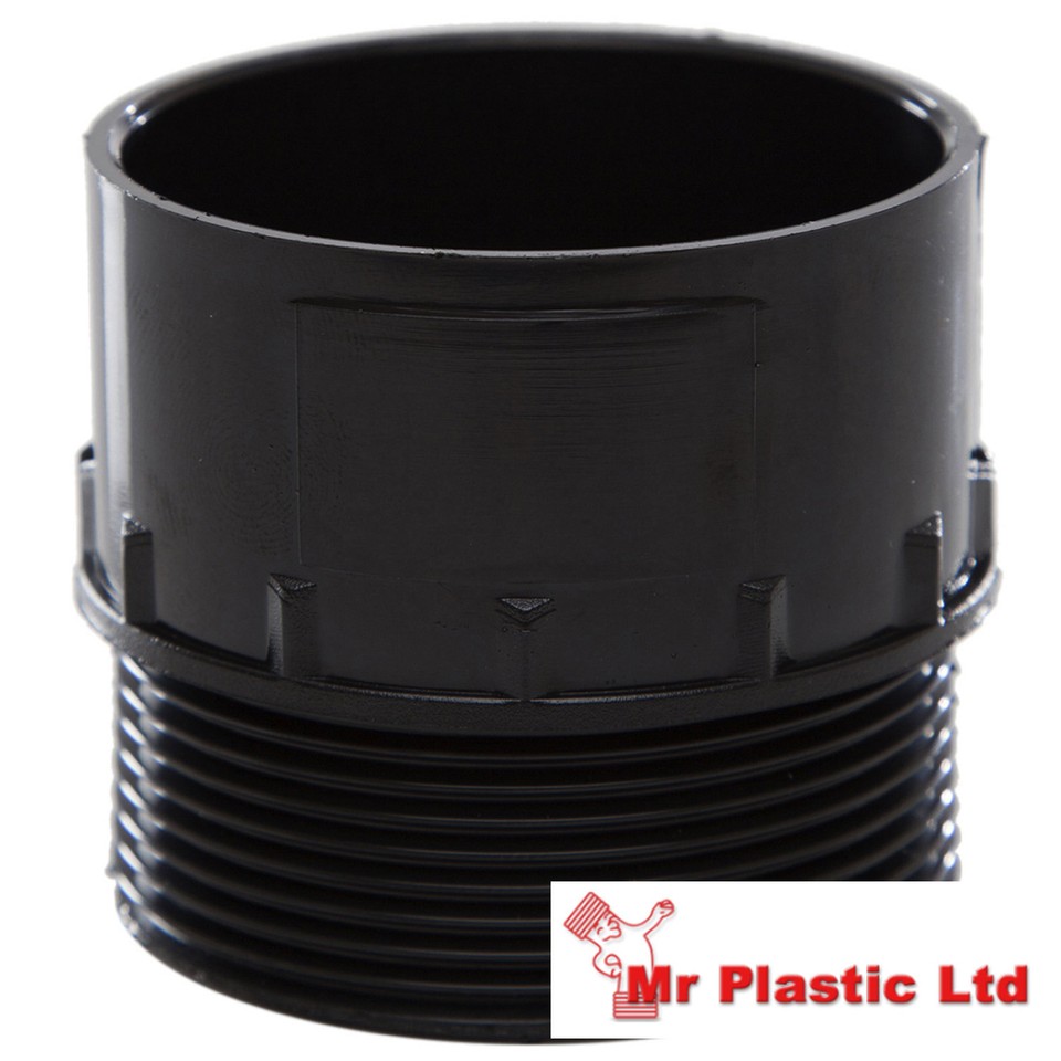 Polypipe 50mm Solvent Weld Waste Pipe Fittings in Black (actual size ...