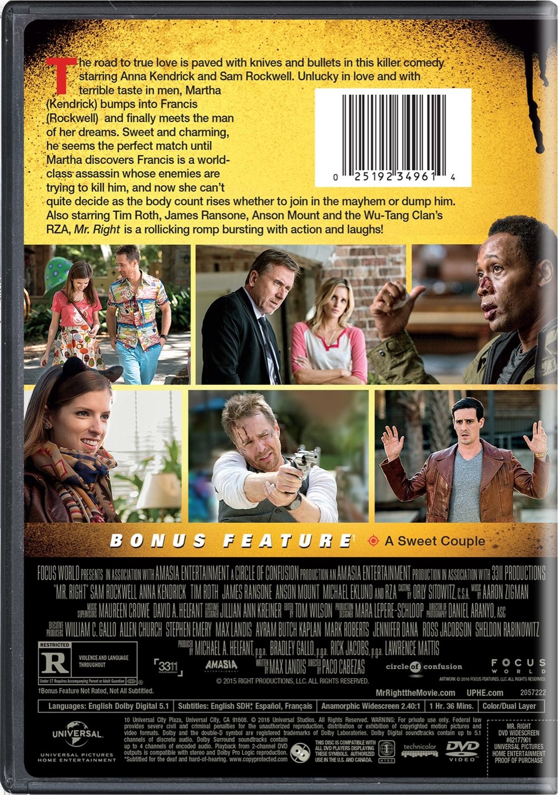 Mr. Right DVD Sam Rockwell NEW 25192349614 | eBay