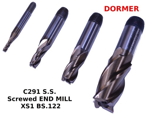 Dorma C291 Screwed End Mill 4 Flute 3mm - 20mm XS1 BS.122 HSS-XS1 PM ...