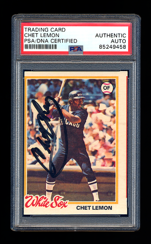 CHET LEMON SIGNED 1978 O-PEE-CHEE PSA/DNA AUTOGRAPHED CHICAGO WHITE SOX ...