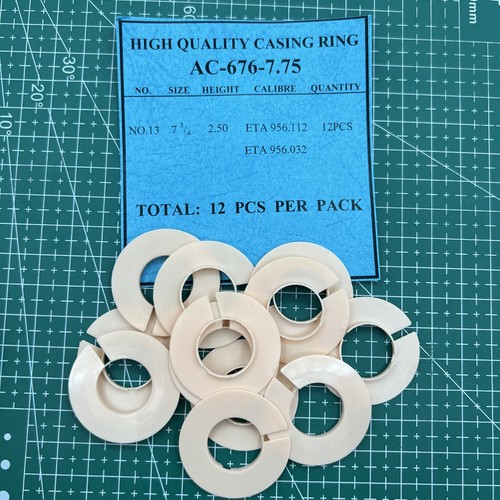 #AC-676-7.75 12 PIECES 1 Ligne Sizes Movement Case Spacer Casing Ring ...