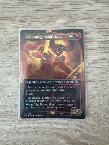 The Balrog, Durin's Bane (Borderless Alternate Art) LTR MTG Near Mint ...