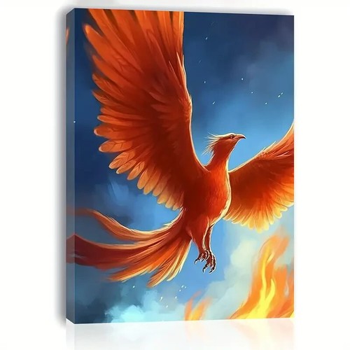 Mythical Firebird in Flight Wall Art Canvas Unframed/Framed | eBay ...